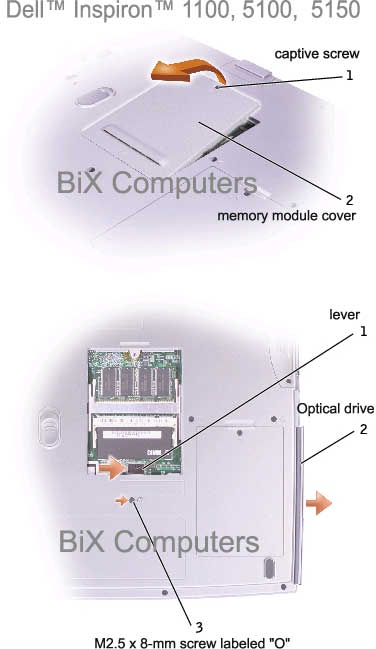 DVD Drive Installation Guide for Dell Inspiron 1100, 5100 & 5150