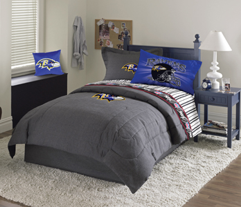 Baltimore Ravens Sports Bedding: Sheets, Comforter, Blanket, Bedrest ...