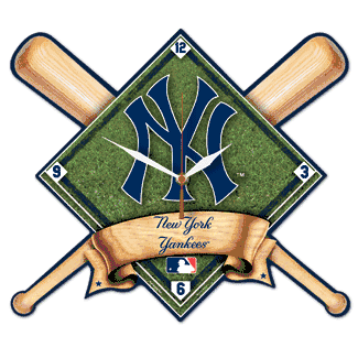 NY Yankees High Definition Clock-NY Yankee Wall Clock