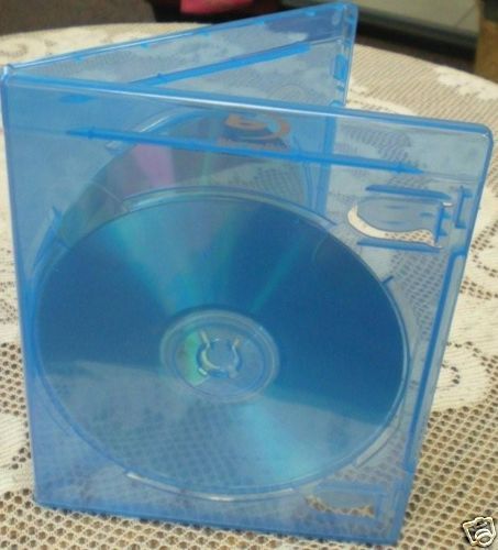 100 7MM SLIM DOUBLE BLU-RAY DVD CASE W/BLU-RAY LOGO, BL0702BC