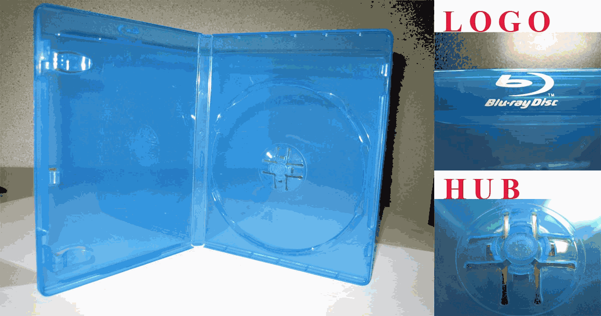 12MM BLU-RAY DVD CASE W/PRINTED BLU-RAY LOGO, BL8P-12MM, 100 PCS