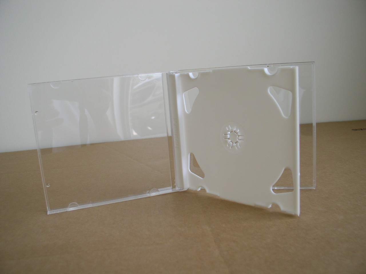 DOUBLE (2) CD JEWEL CASE W/WHITE TRAY, ASSEMBLED, 2CDWHT 100 PCS