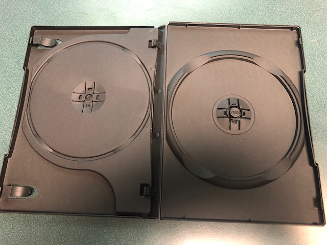 14MM DOUBLE DVD CASE W/FLIP TRAY, NO LOGO, BLACK, PSD43, 50 PCS