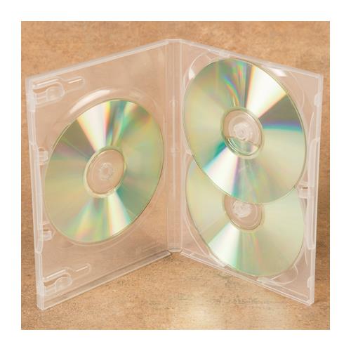 ORIGINAL 22mm SCANAVO Triple 3-Disc Overlap DVD Case Super Clear DVD3 ...