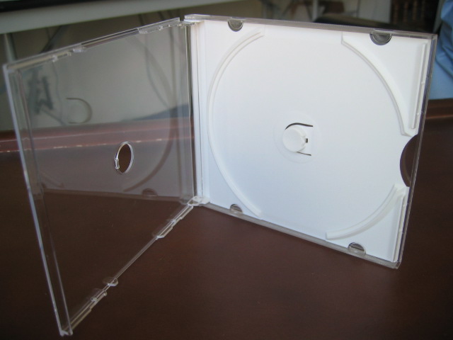 SUPER JEWEL CASE PUSH-HUB DVD/CD CASE W/WHITE TRAY, ASSEMBLED,100 PCS