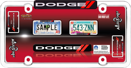 Dodge 3D Logo License Plate Frame