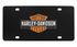 Harley Davidson Orange/Black License Plate