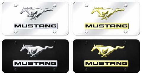 Mustang Name and Logo Front License Plates