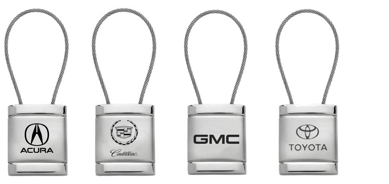 Cable style key chain - All Vehichle Makes - KEY CHAINS