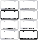 Chevy License Plates Frames, Stainless Steel, USA Made for all Vehicles