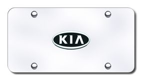 Kia Logo License Plates (Logo Tags) - Chrome - Kia License Plates ...