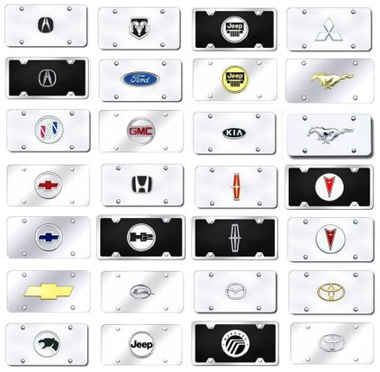 Vanity Logo License Plates, Stainless Steel, USA Made for all Vehicle ...