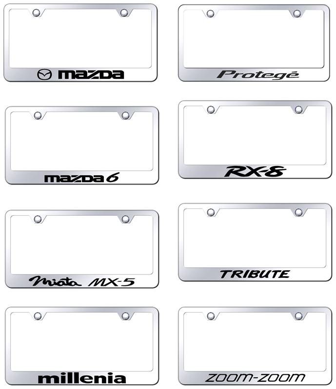 Mazda License Plate Frames - Tag Holders - LICENSE PLATE FRAMES