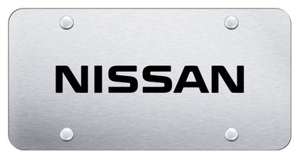 Nissan Name on Brushed License Plate - Vanity Tag - Nissan License ...