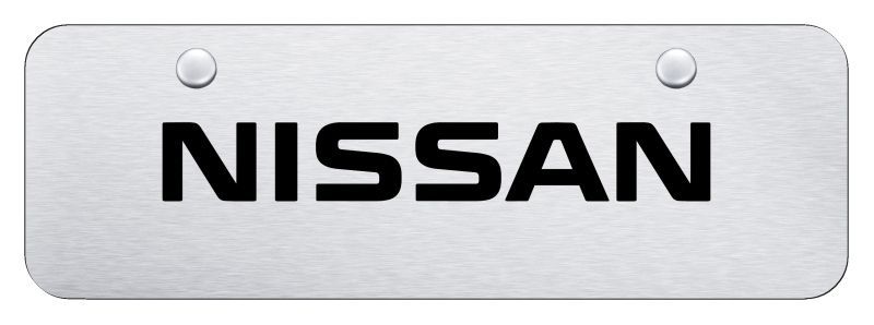 Nissan Name on Half Size Brushed License Plate - Vanity Tag - License ...