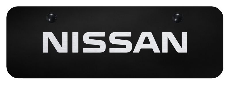 Nissan Name on Halfsize Black Front Vanity Plate - License Plates ...