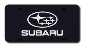 Subaru Name and Logo License Plate - Black - Subaru - Suzuki