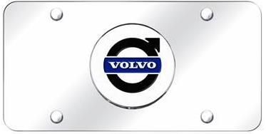 Volvo license plates (Vanity Logo Tags) - Chrome with blue Logo - Volvo ...
