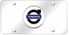 Volvo license plates (Vanity Logo Tags) - Chrome with blue Logo - Volvo ...