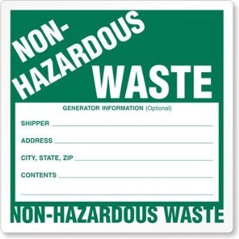 NON-HAZARDOUS WASTE LABELS