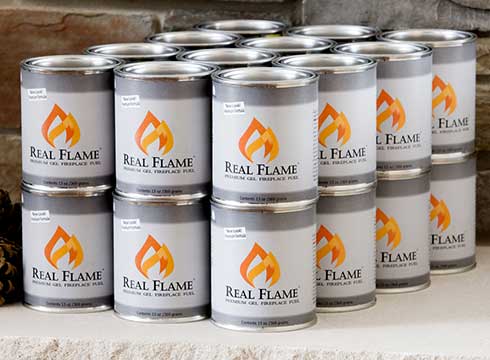 24 Cans (One Case) 13 oz Real Flame Smokeless Gel Fuel