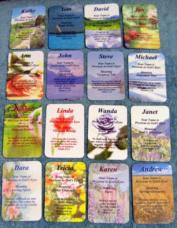 Biblical Meaning of Names - Bible Pocket First Name Cards | Discount
