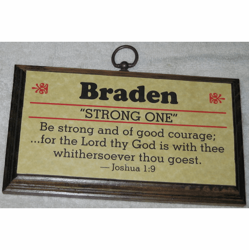 First Name Wood Plaque - Christian Gifts