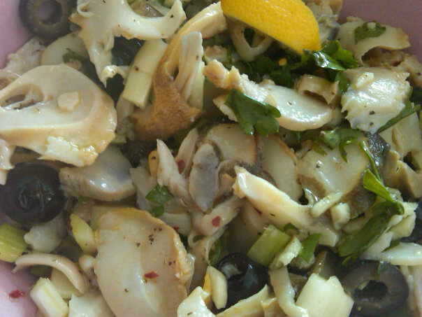 Marinated Scungilli (Snail) Salad!