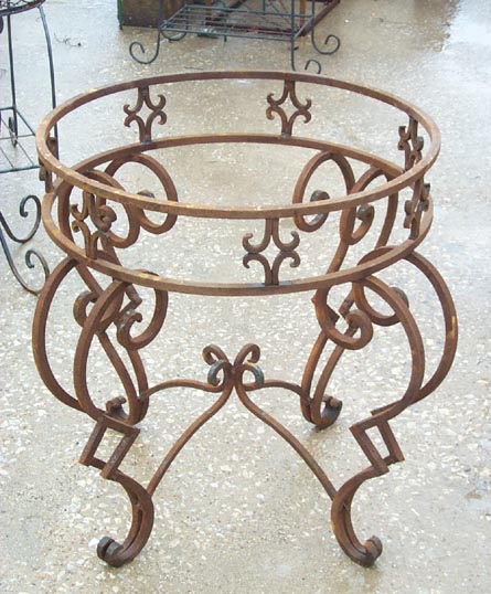 Wrought Iron Table Base - Wrought Iron Kitchen Table Base w/ Diamonds