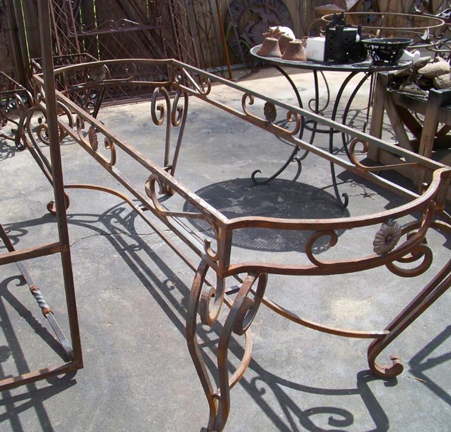 Large Wrought Iron Scroll Table Base