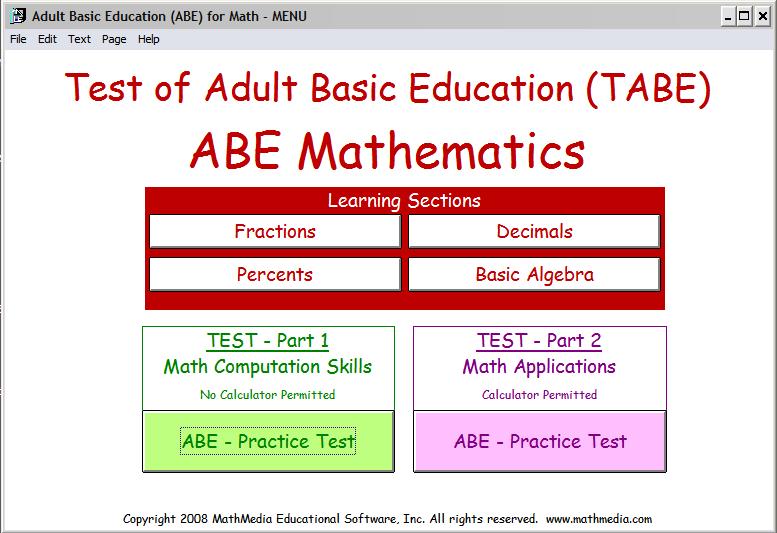 Test Of Adult Basic Education