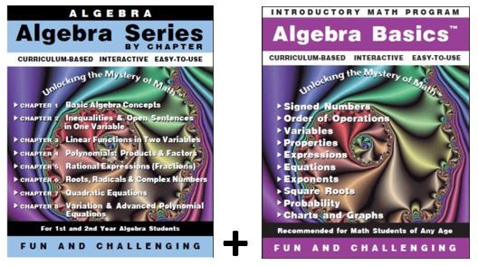 Algebra By Chapter (8 Chapters) + Algebra Basics
