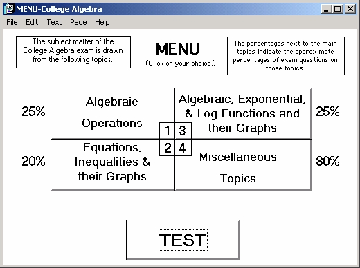 CLEP College Algebra Learn College Algebra Software
