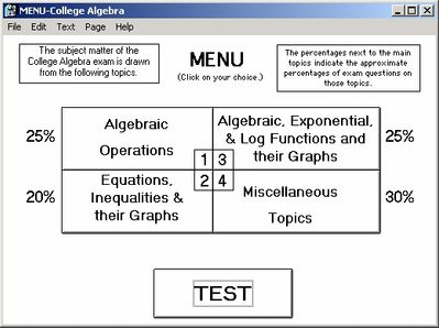CLEP College Algebra Learn College Algebra Software