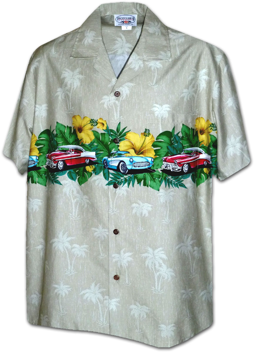 Tropical Classic Cars 1950's Chest Band Shirt
