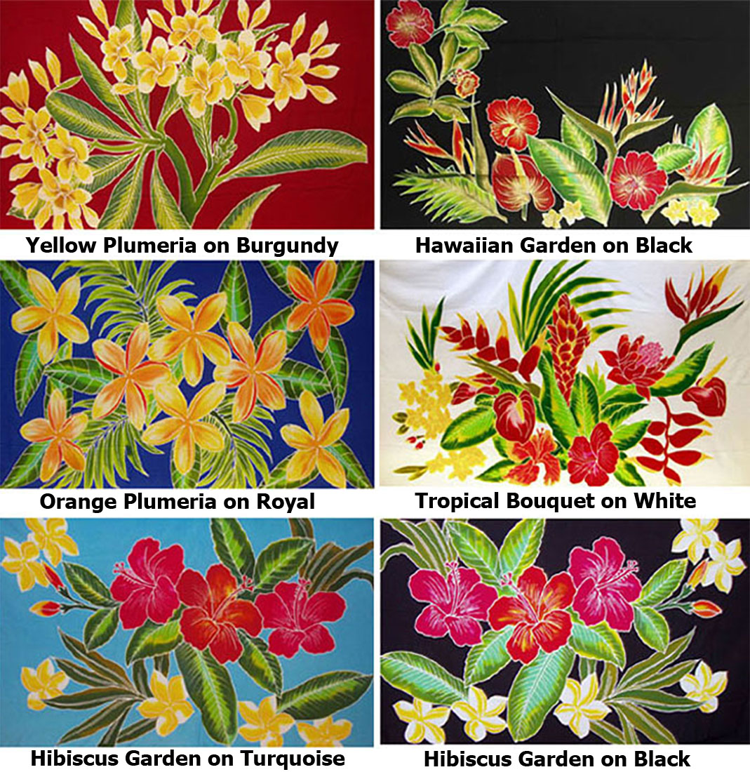 Batik Full Size Beach and Pool Cover Up Sarong Pareo Wrap