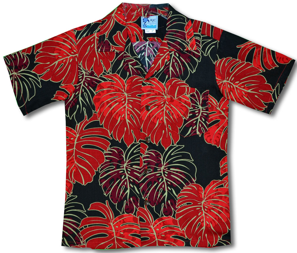 Monstera Christmas Leaf Boys Shirt