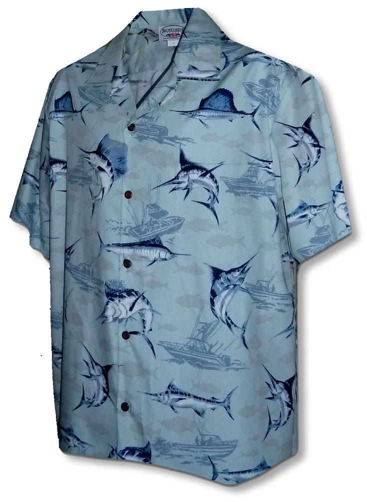 Fish On ! Fish On ! Men's Cotton Aloha Shirt