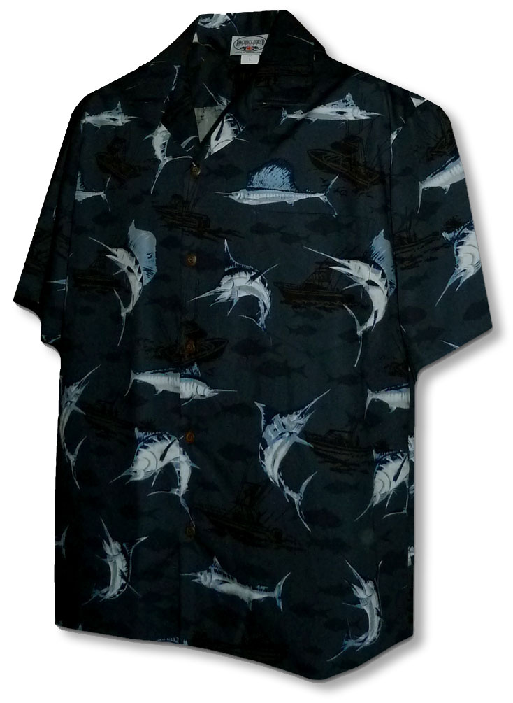 Fish On ! Fish On ! Men's Cotton Aloha Shirt