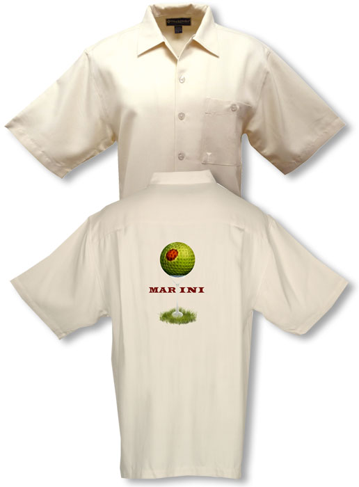 Martini Cocktail Golf Men's Weekender Embroidered Shirt