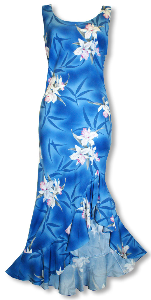 Midnight Orchid Cascading Ruffle Hem Bias Cut Dress