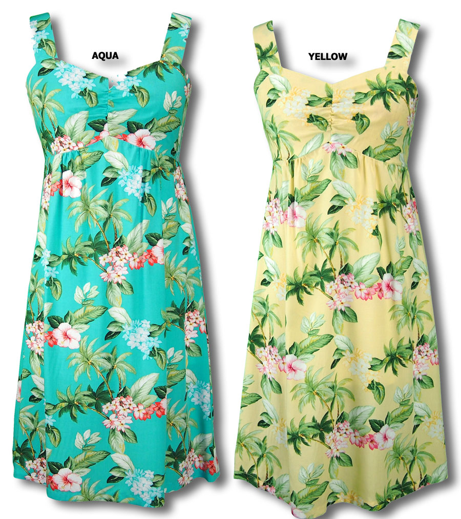 Soft Hibiscus Women's Elastic Back Sundress