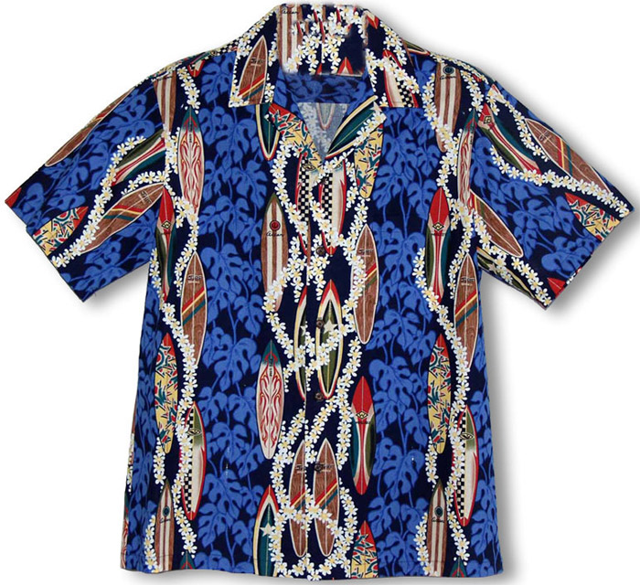 Surfboard Lei boy's cotton shirt