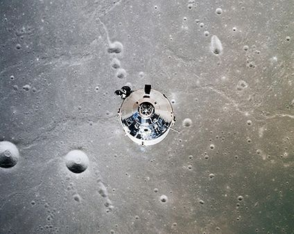 Apollo 11 Command Module on Moon Photo Print for Sale