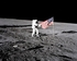 Apollo 12 Charles 'Pete' Conrad & Flag Moon Photo Print for Sale