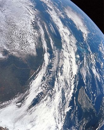 Apollo 12 View of Earth from Space NASA Photo Print for Sale