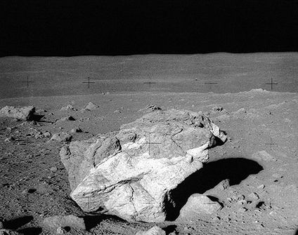 Apollo 14 Boulder on Moon Surface NASA Photo Print for Sale