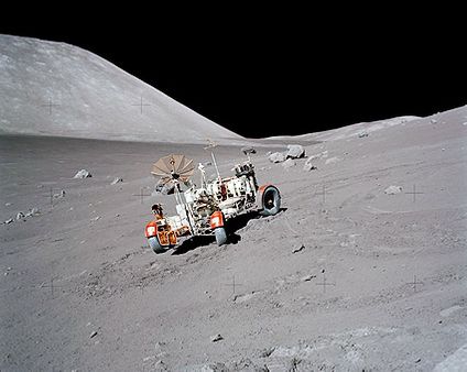 Apollo 17 Lunar Rover (LRV) on Moon Photo Print for Sale
