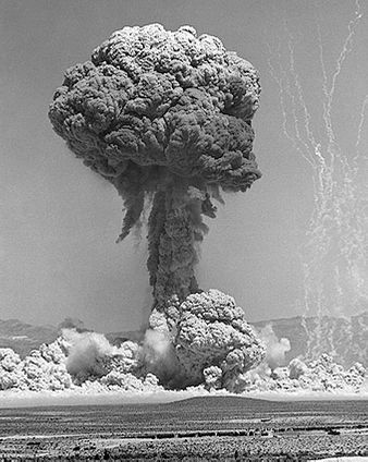 Atomic Bomb Testing at Nevada Test Site Photo Print for Sale