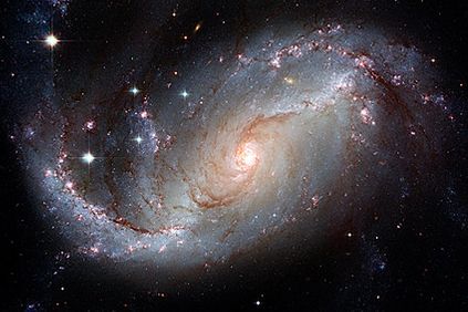 Barred Spiral Galaxy Hubble Space Telescope Photo Print for Sale